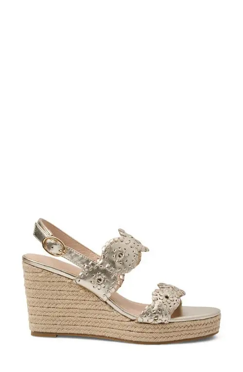 Jack Rogers Laurin Platform Wedge Sandal - Platinum
