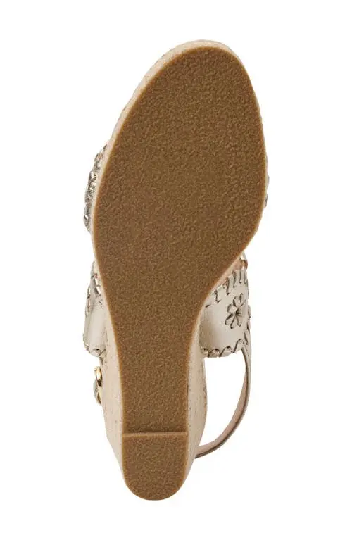 Jack Rogers Laurin Platform Wedge Sandal - Platinum
