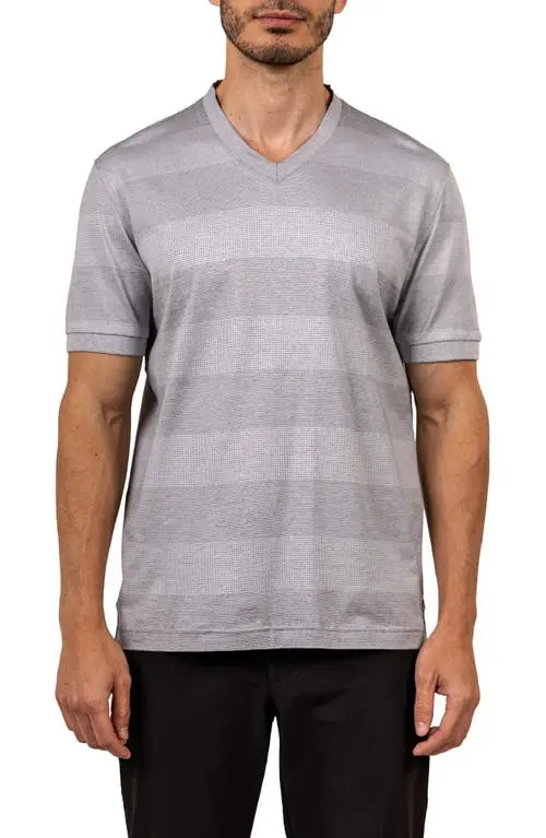 MACEOO Vivaldi Cloud V-neck Cotton T-shirt - Grey