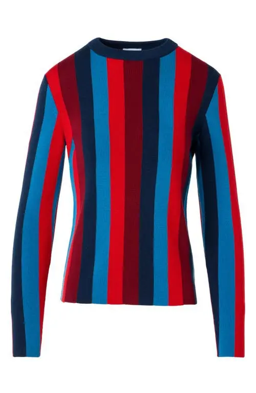 Akris Vertical Stripe Virgin Wool Sweater