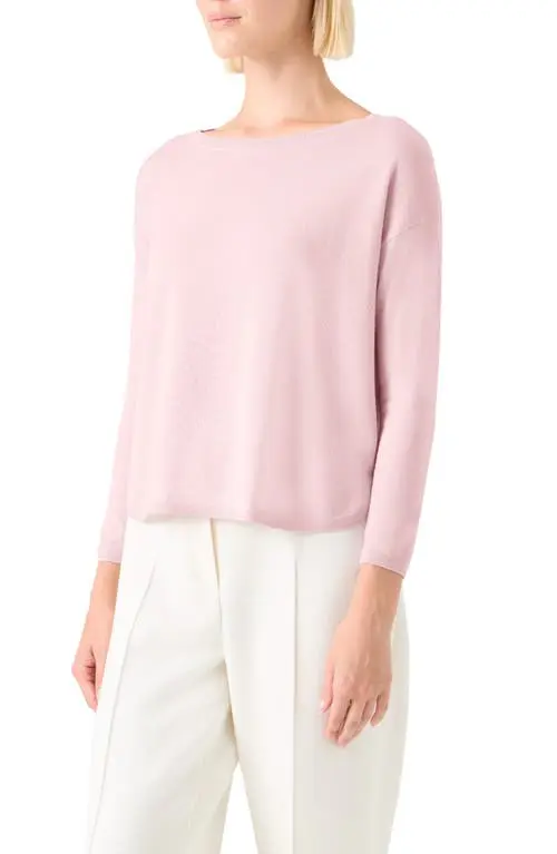 Akris Drop Shoulder Virgin Wool Sweater - Rose