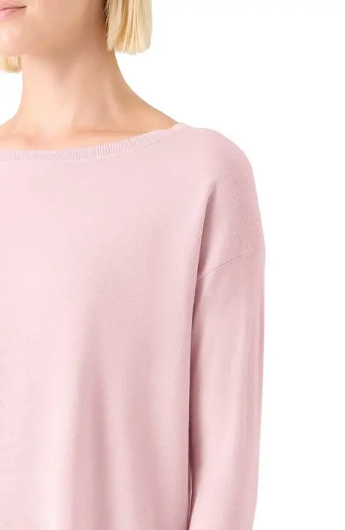 Akris Drop Shoulder Virgin Wool Sweater - Rose