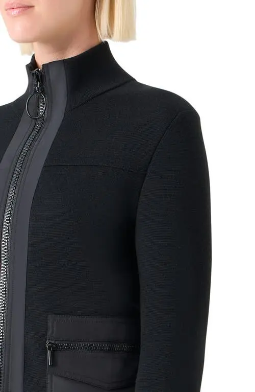 Akris Mixed Media Crop Jacket