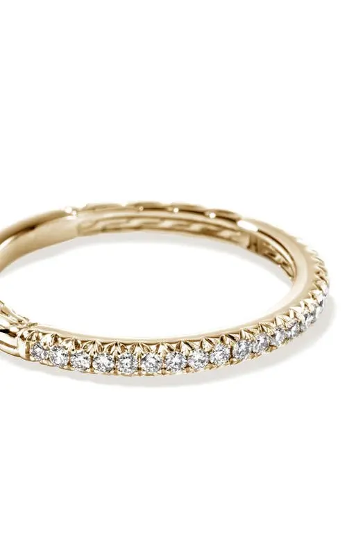 John Hardy Essential Pavé Diamond Band Ring In 14k