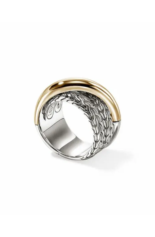 John Hardy Essentials Crossover Ring - Silver/gold