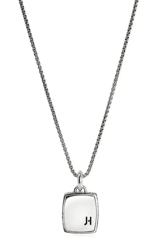 John Hardy Carved Chain Pendant Necklace - Silver/blue/green Multi