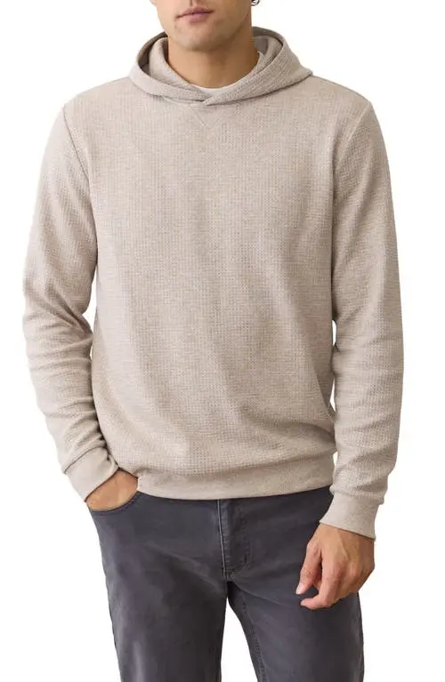 Marine Layer Waffle Knit Hoodie - Oatmeal