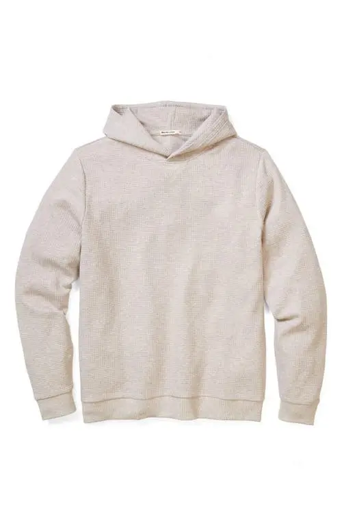 Marine Layer Waffle Knit Hoodie - Oatmeal