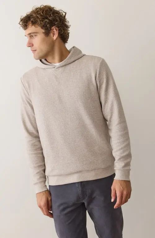 Marine Layer Waffle Knit Hoodie - Oatmeal