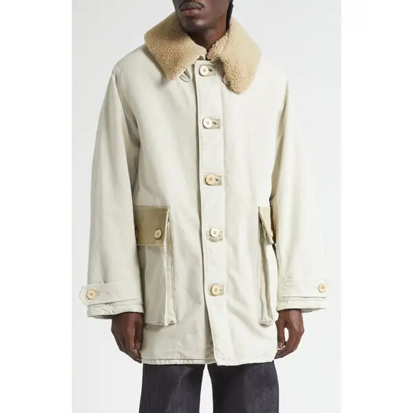 Visvim Winfield Field Coat With Genuine Shearling Collar