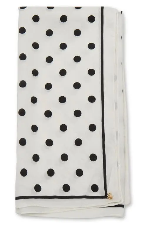 Lele Sadoughi Polka Dot Square Satin Scarf