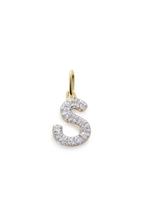 Monica Vinader Lab Grown Diamond Initial Pendant - Yellow Gold