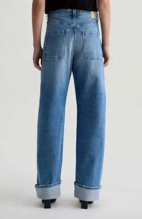 Ag Mercer Cuffed High-waist Barrel Jeans
