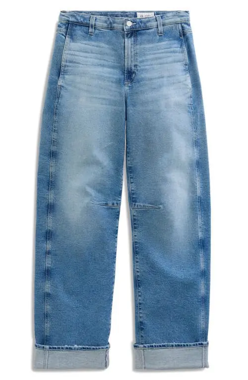 Ag Mercer Cuffed High-waist Barrel Jeans
