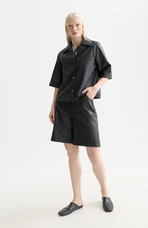 Scotch & Soda High-waist Faux Leather Shorts