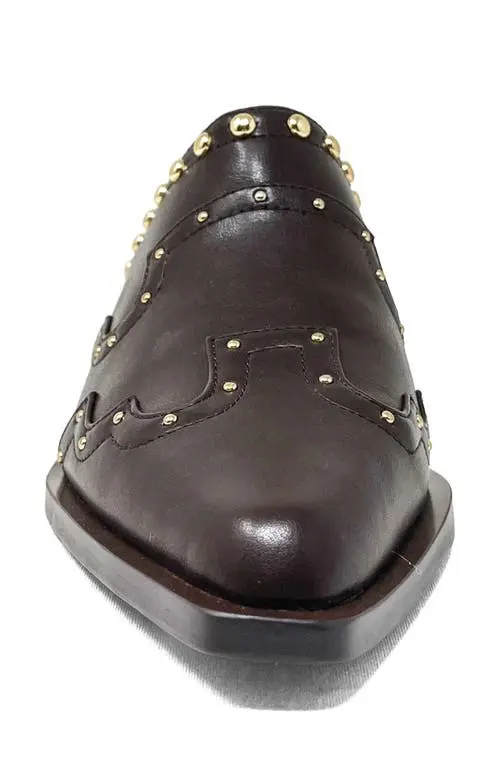 SHU SHOP Thalia Studded Mule - Brown