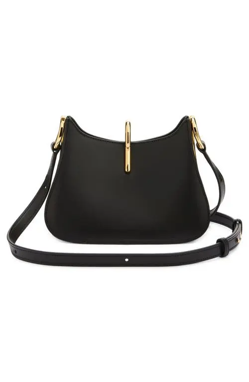 Rabanne Small Ring Leather Shoulder Bag - Black