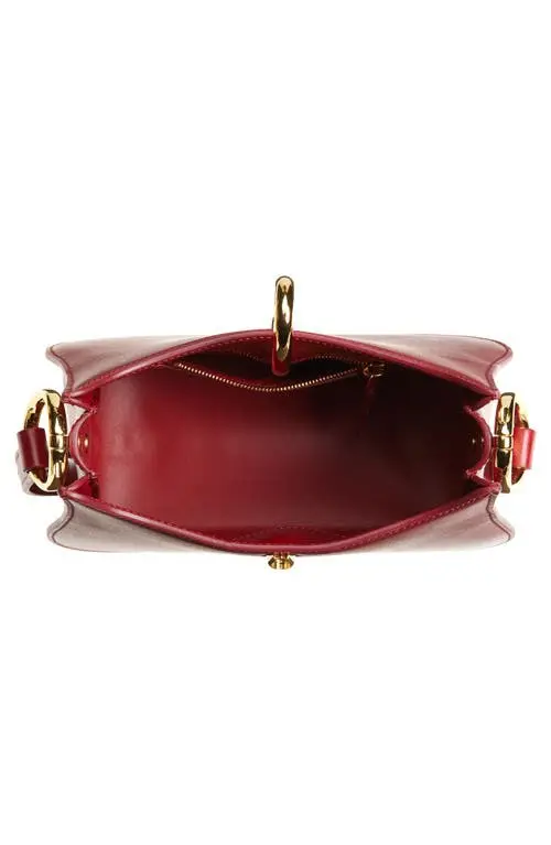 Rabanne Small Ring Leather Shoulder Bag - Red