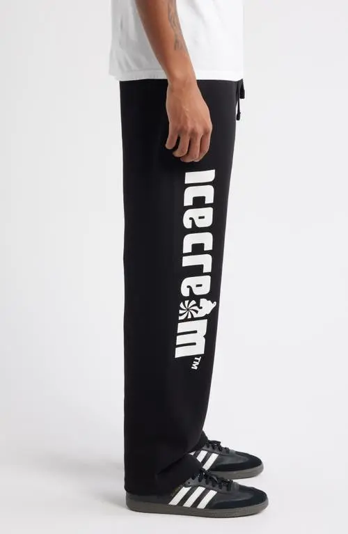 ICECREAM Vertical Logo Cotton French Terry Graphic Sweatpants