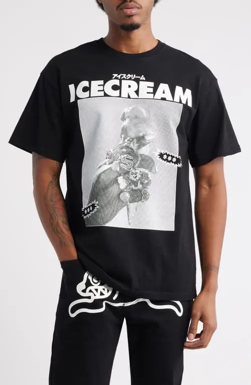 ICECREAM Sip Cotton Graphic T-shirt