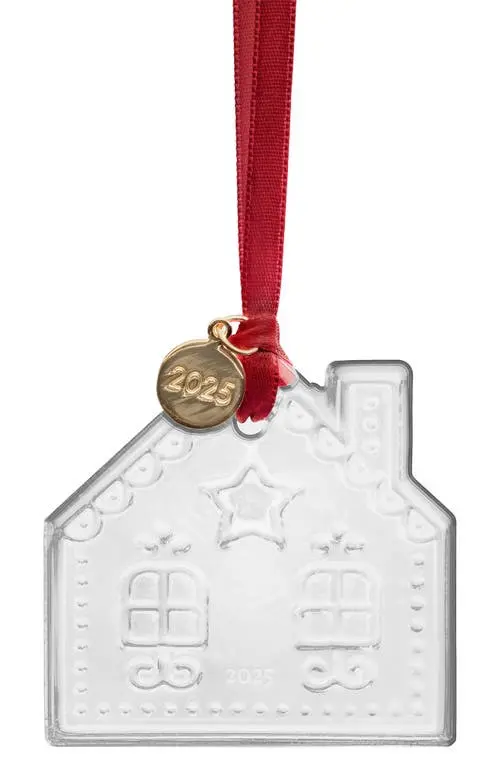 ORREFORS Gingerbread House 2025 Annual Holiday Ornament - Clear