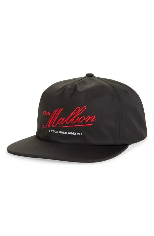 MALBON Members Snapback Cap - Black