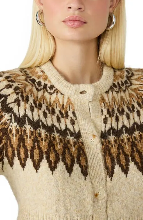 Steve Madden Fair Isle Peplum Cardigan