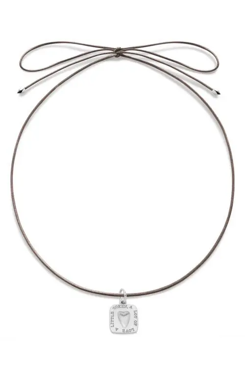 Monica Vinader Love Token Cord Necklace - Sterling Silver
