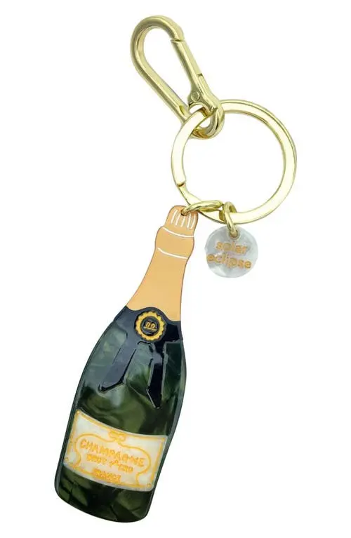 SOLAR ECLIPSE Hand-painted Champagne Charm - Green