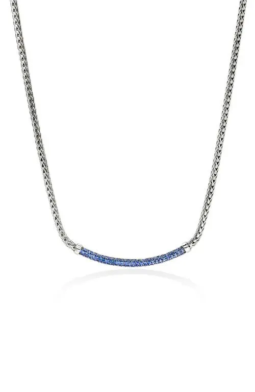 John Hardy Essentials Necklace - Silver/blue Sapphire