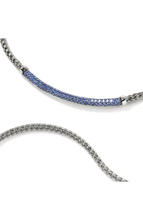 John Hardy Essentials Necklace - Silver/blue Sapphire