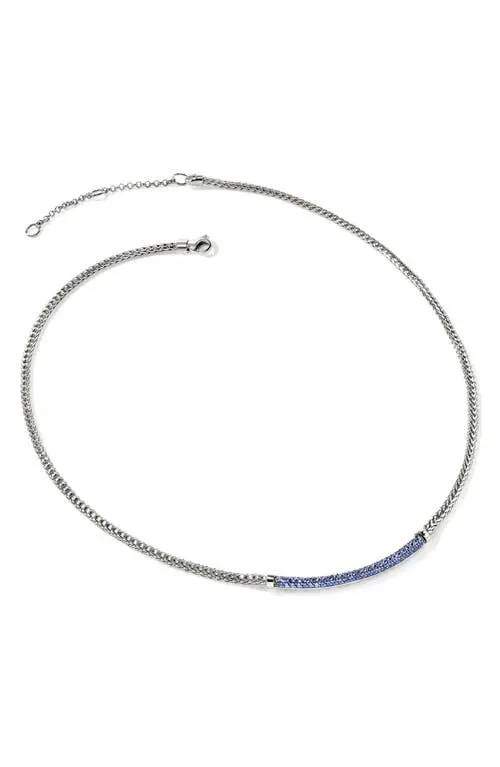 John Hardy Essentials Necklace - Silver/blue Sapphire