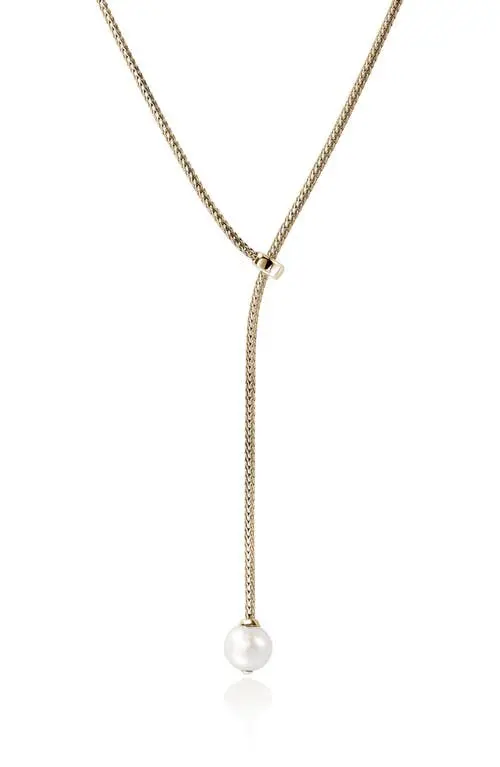 John Hardy Jh Essential Pearl Lariat Necklace - 14k Gold/pearl