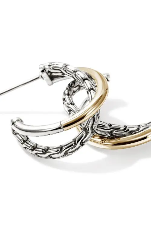John Hardy Jh Essentials Crossover Earrings - Silver/gold