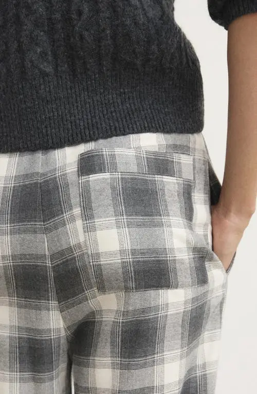 Mango Plaid Flannel Pajama Pants