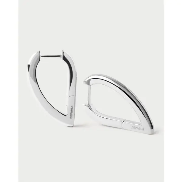 PDPAOLA Vento Mini Hoops - Silver