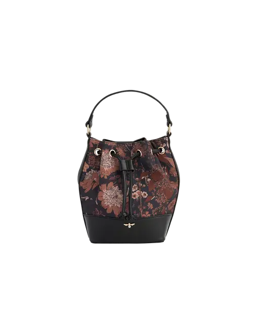 FABLE ENGLAND Deco Bloom Bucket Bag - Black