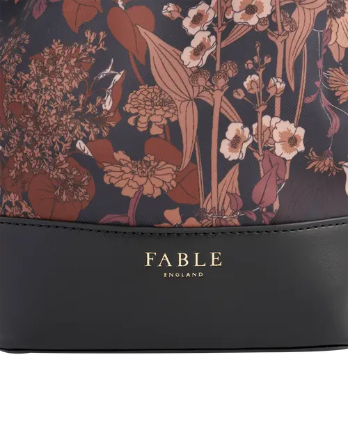 FABLE ENGLAND Deco Bloom Bucket Bag - Black