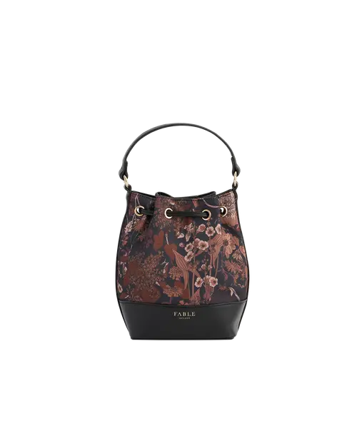 FABLE ENGLAND Deco Bloom Bucket Bag - Black