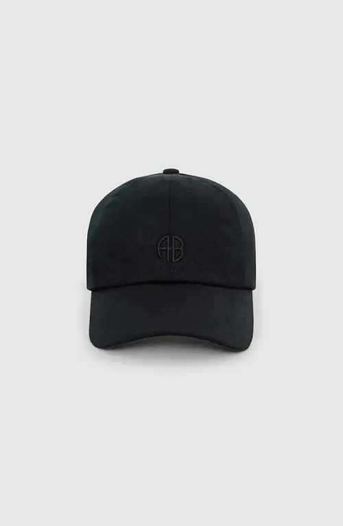 ANINE BING Jeremy Baseball Cap - Black Wool