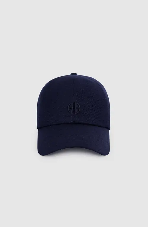 ANINE BING Jeremy Baseball Cap - Navy Wool