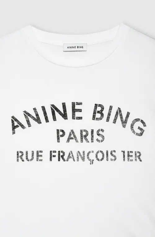 ANINE BING Cohen Tee T-shirt - Ivory