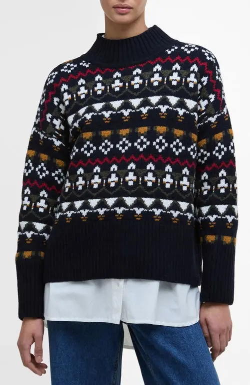 Barbour Larisa Fair Isle Wool & Cotton Blend Sweater