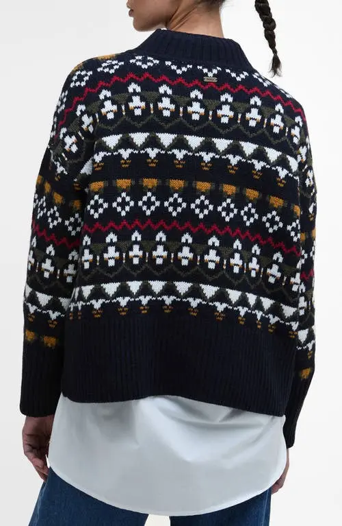 Barbour Larisa Fair Isle Wool & Cotton Blend Sweater