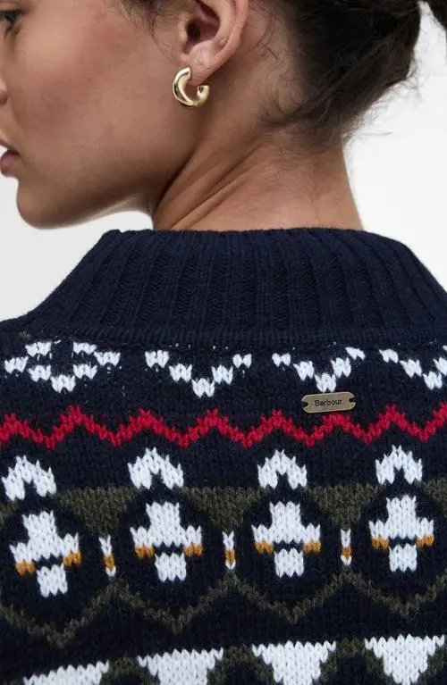 Barbour Larisa Fair Isle Wool & Cotton Blend Sweater