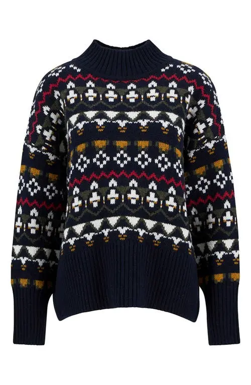 Barbour Larisa Fair Isle Wool & Cotton Blend Sweater