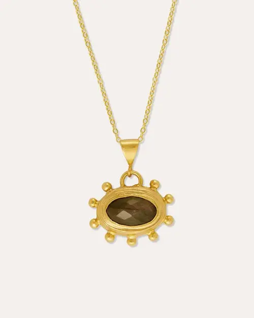 OTTOMAN HANDS Zand Labradorite Pendant Necklace - Gold