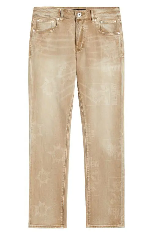 MEMORY LANE Guns & Roses Straight-leg Jeans - Khaki Rinse