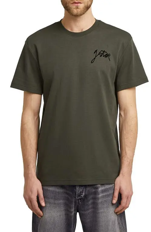 G-star Raw Script Organic Cotton Graphic T-shirt - Asfalt