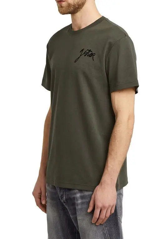 G-star Raw Script Organic Cotton Graphic T-shirt - Asfalt